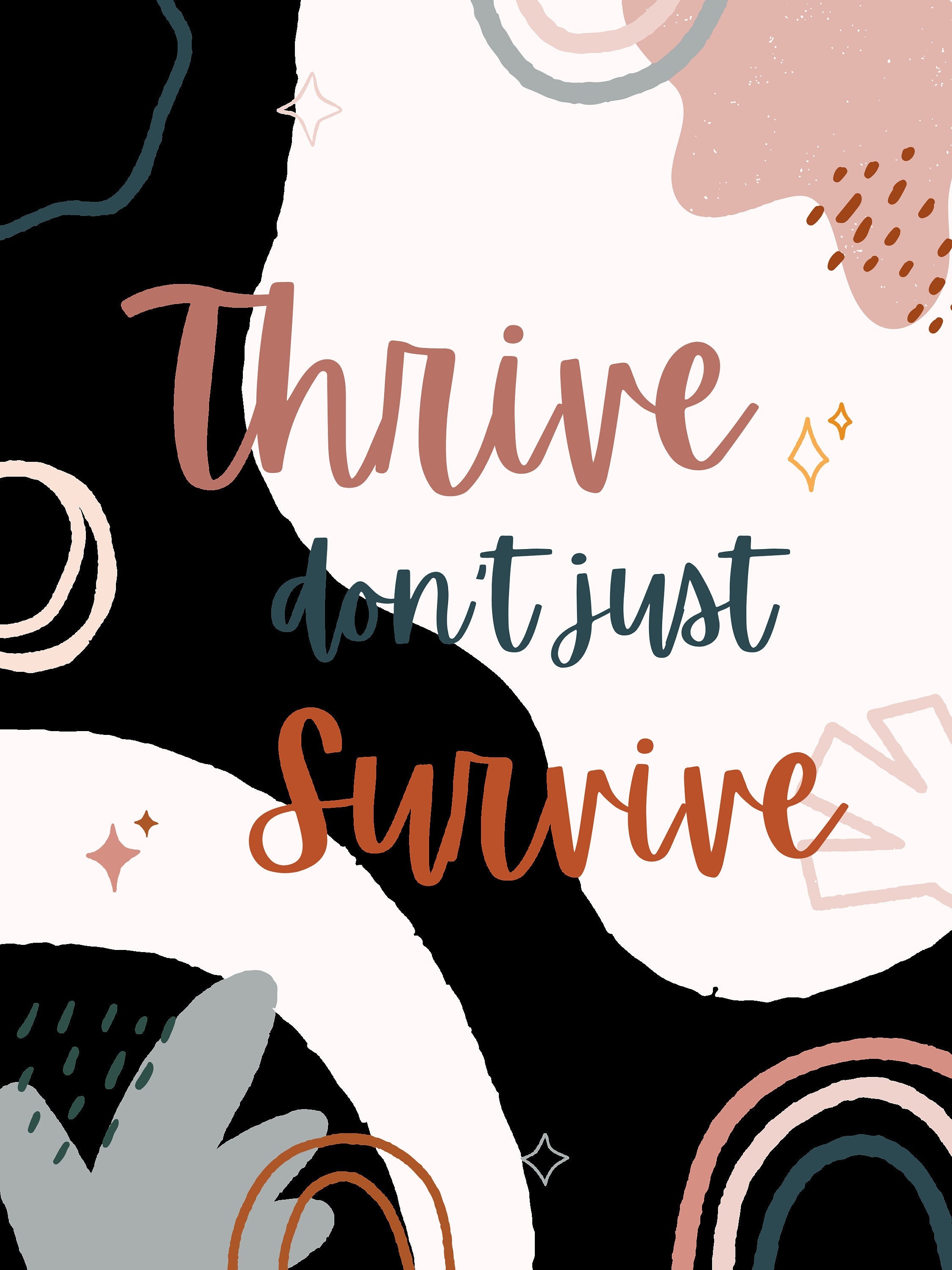 Motivational Poster: Thrive Dont Just Survive Digital Download - Etsy