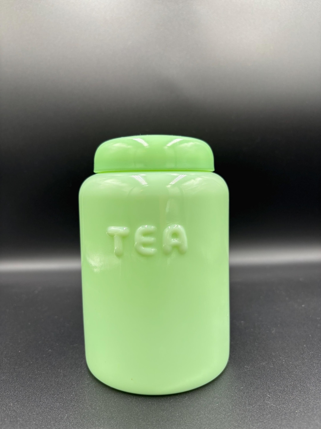 Anthropologie Jadeite Tea Canister - Etsy