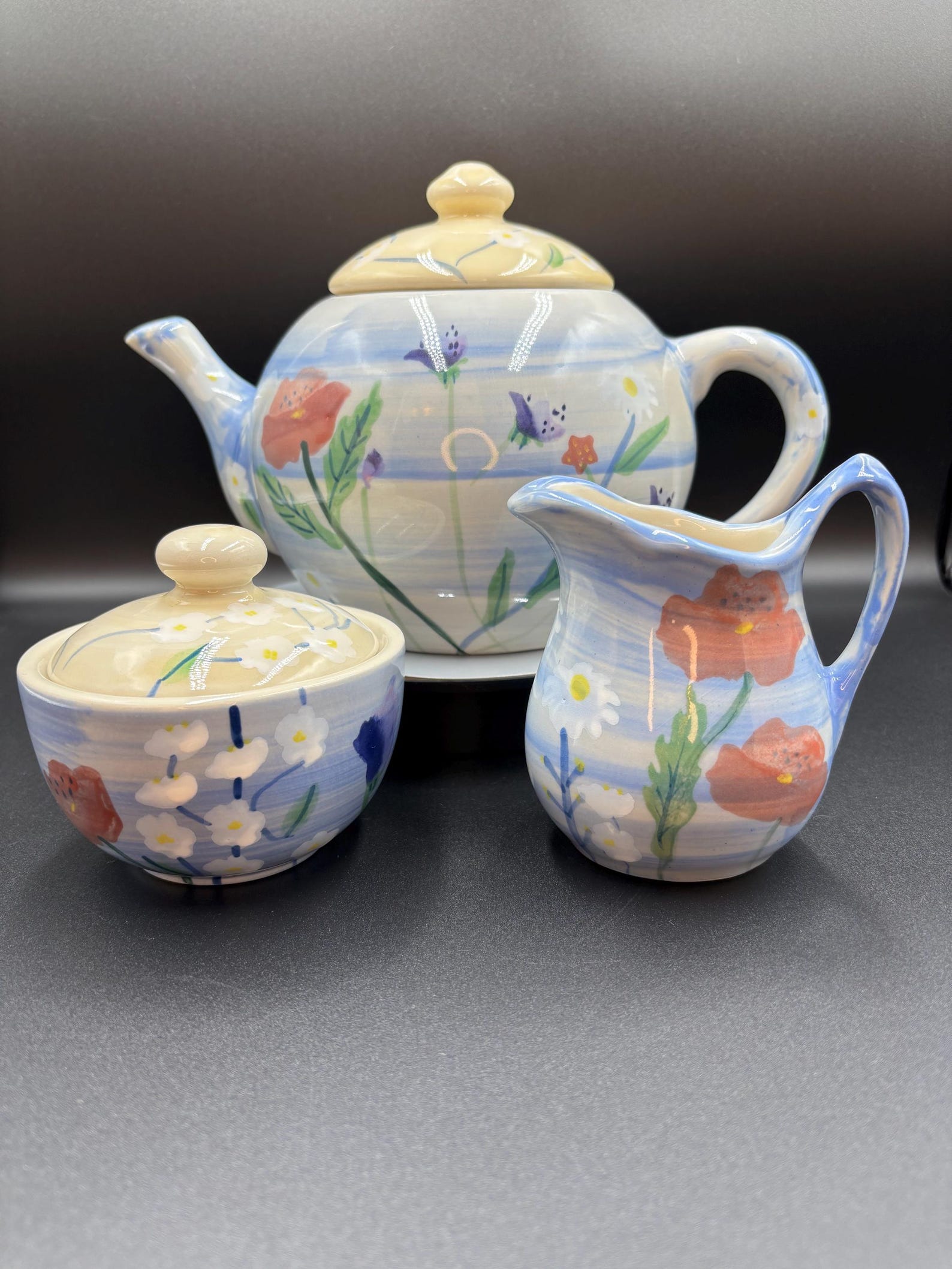 Vintage Hartstone Pottery Tea Serving Set Prairie Flower Pattern - Etsy