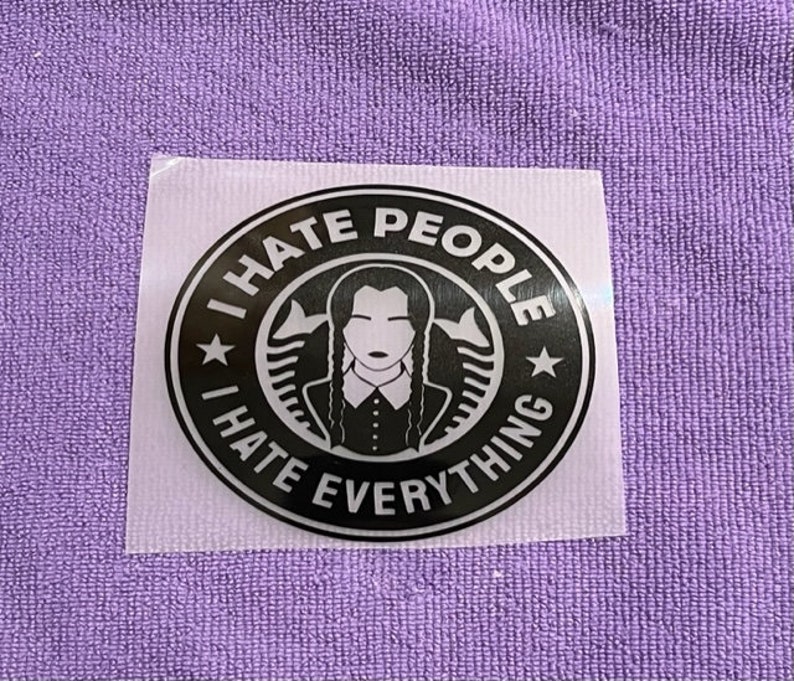 Wednesday Addams Inspired Vinyl Decal/sticker - Etsy