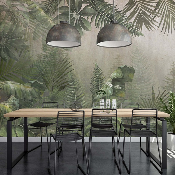 Rainforest Wallpaper Mural Wall Art - Etsy