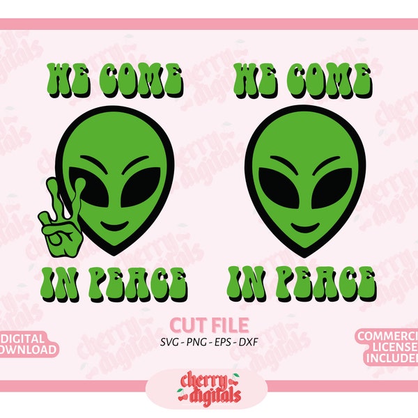 Alien Peace Sign - Etsy