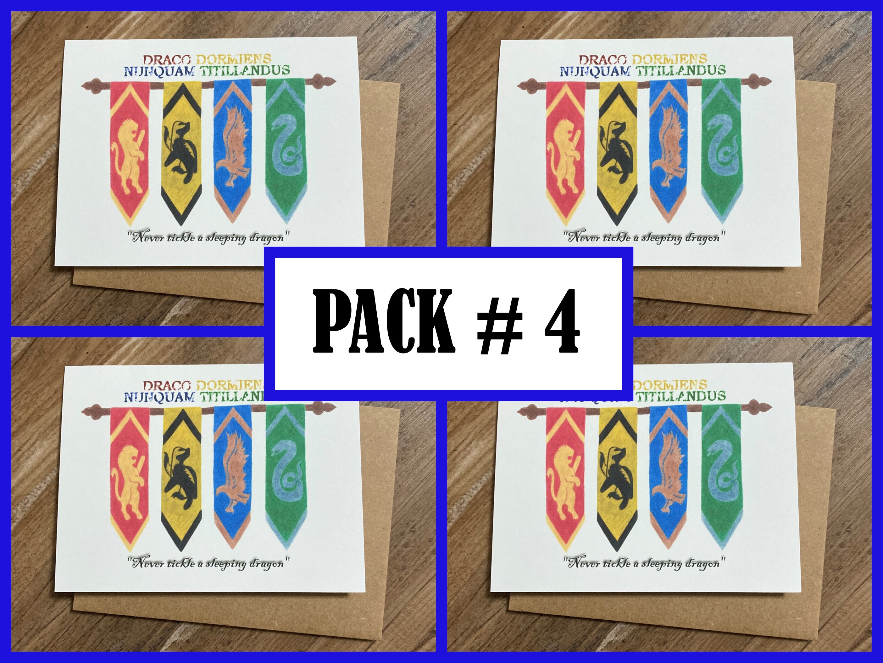 HP Fan Art Blank Cards Pack of 4 - Etsy