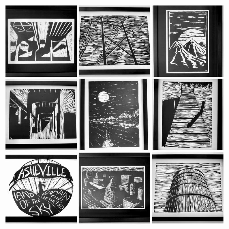 Blacktopprints - Handmade Linocuts - Original Black and White Prints ...