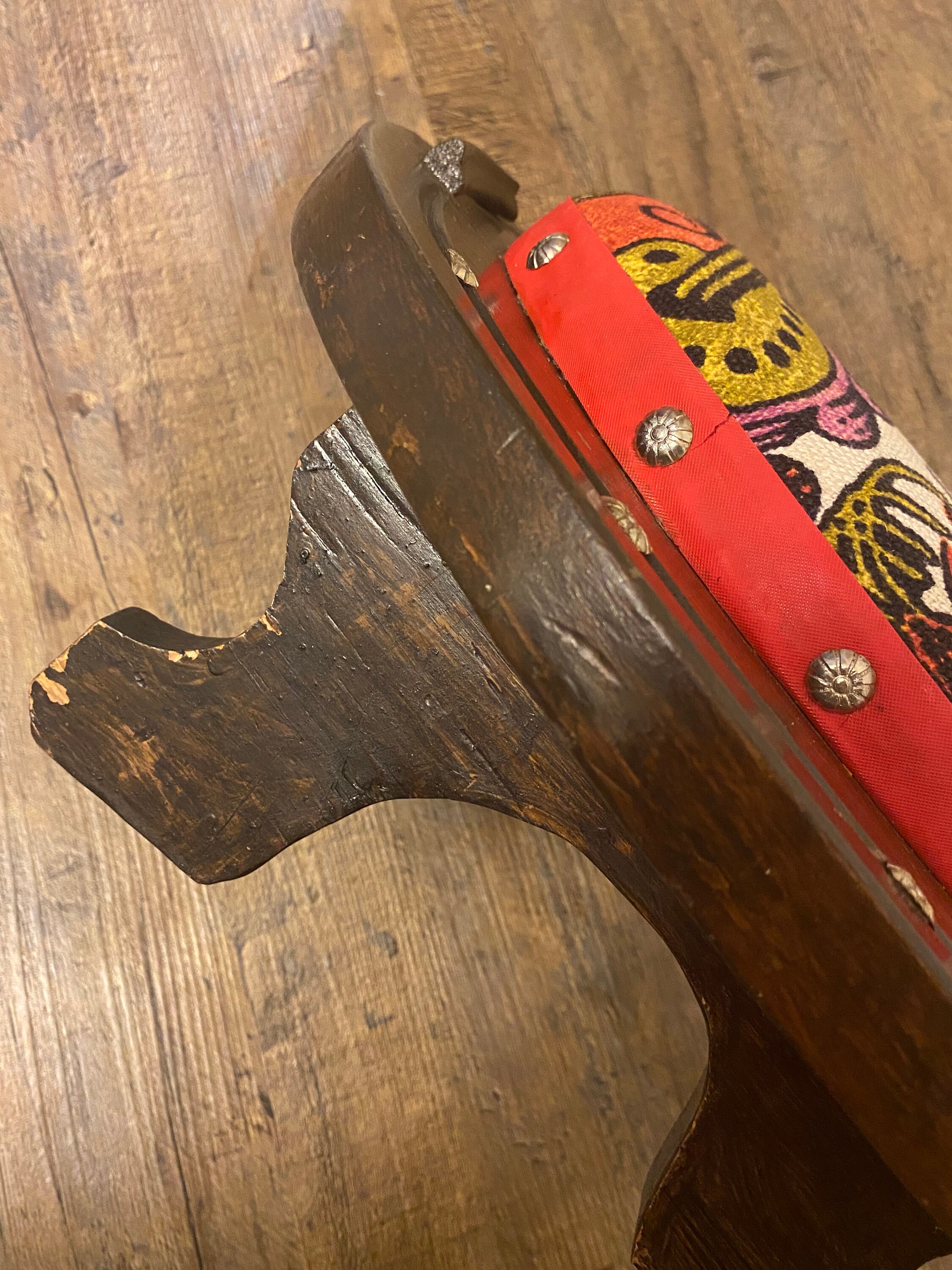 Vintage Handmade Wooden Horseshoe Foot Stool - Etsy