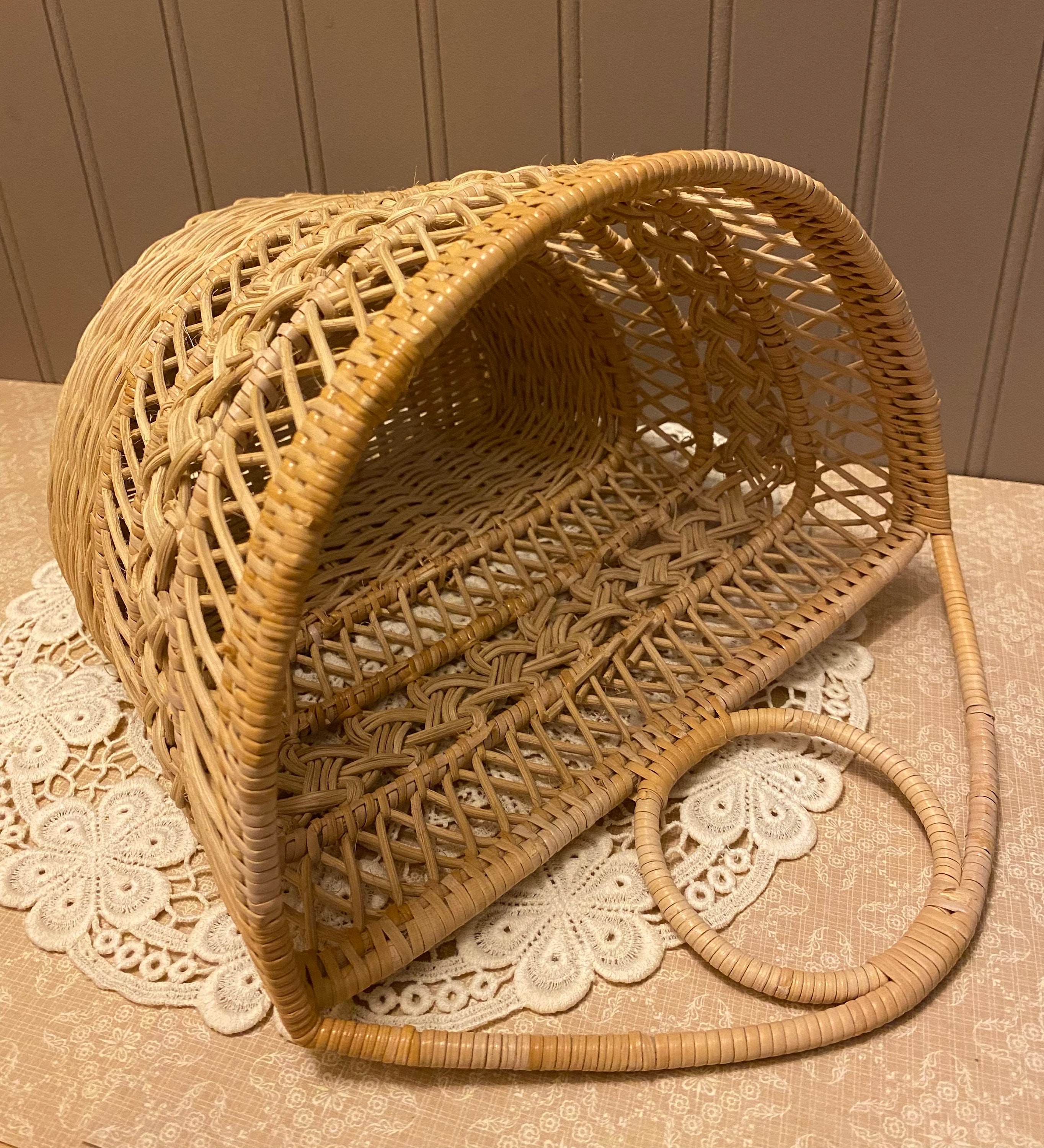 Boho Woven Straw Hanging Wall Basket - Etsy Canada