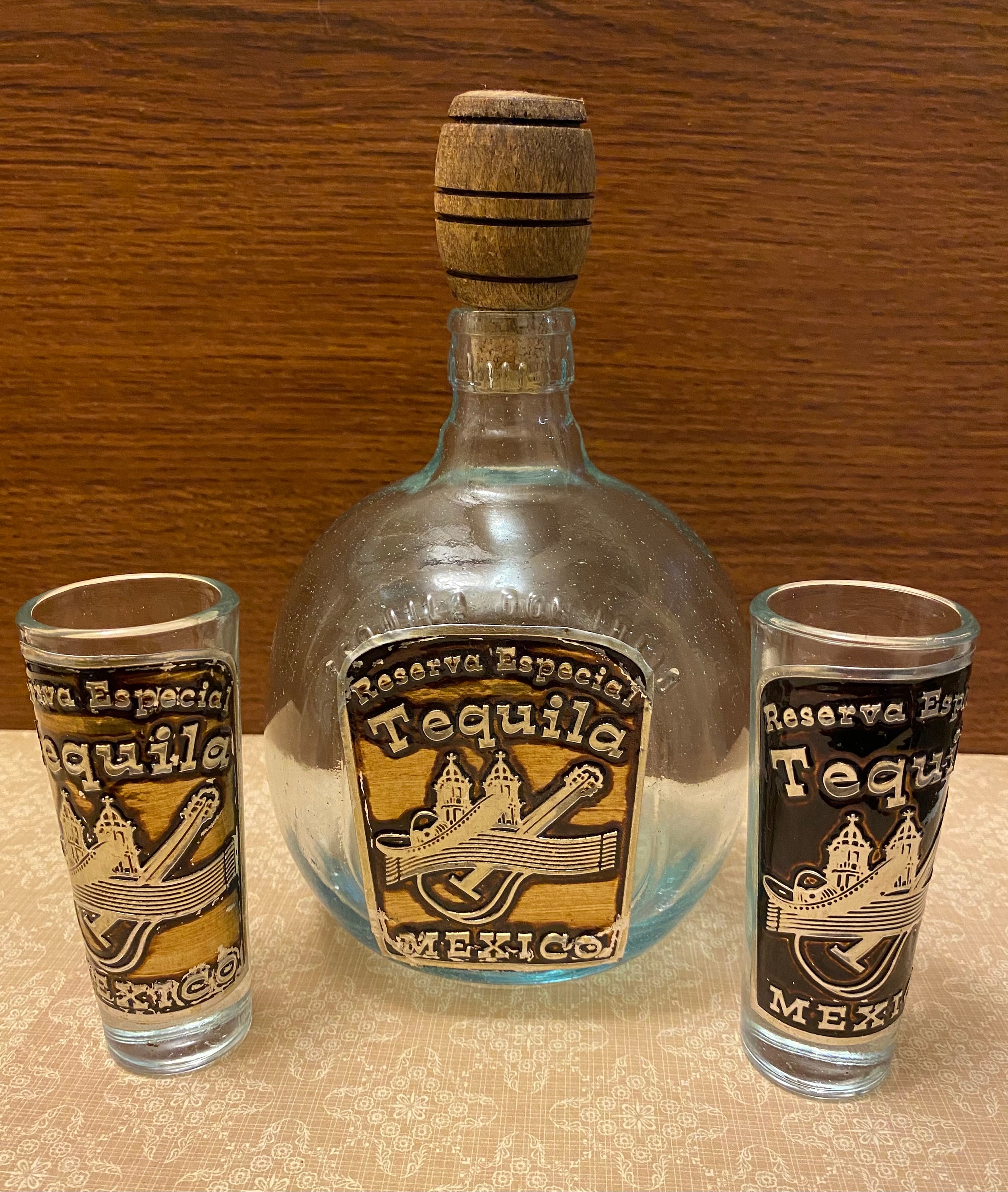 Rustic Handcrafted Wooden Tequila Box Set - Etsy