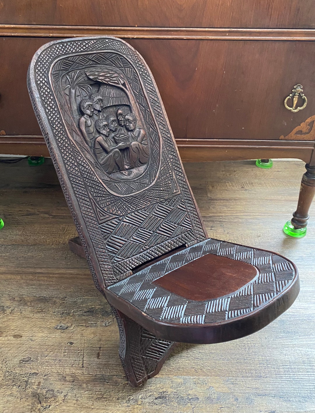 Vintage Hand Carved African Birthing Chair - Etsy
