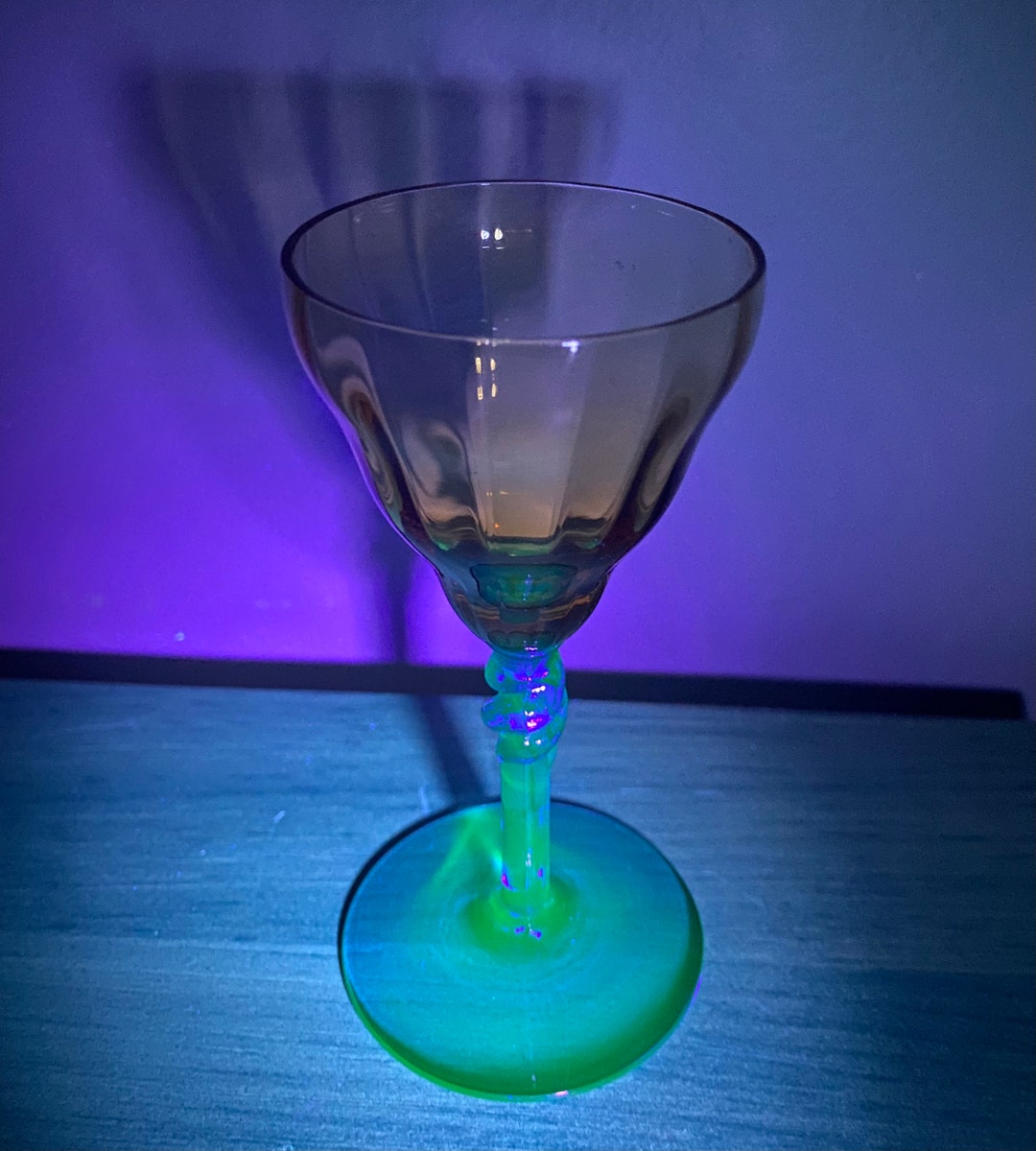 Adorable Tiny UV Reactive Stemmed Shot Glass - Etsy
