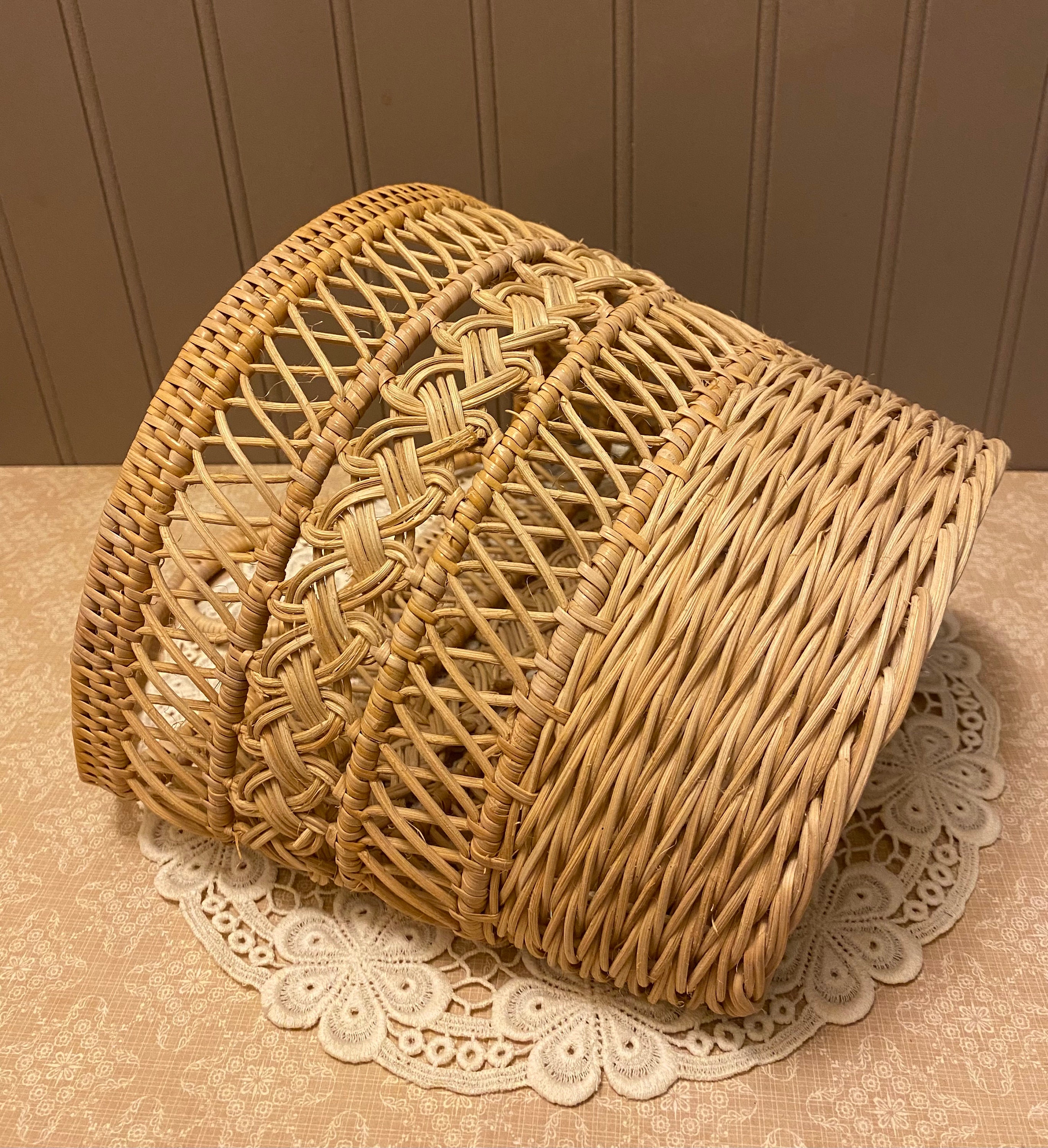 Boho Woven Straw Hanging Wall Basket - Etsy Canada