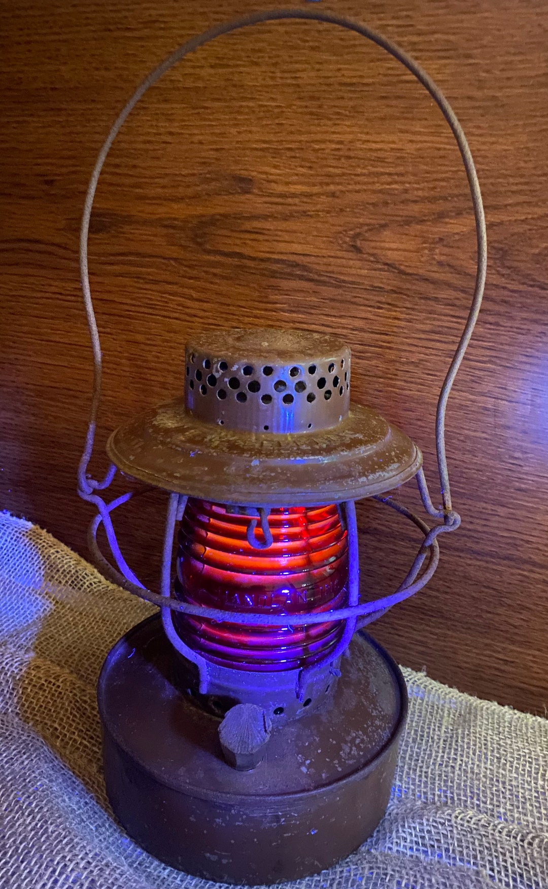 Handlan Inc Railway Lantern With Cadmium Glowing Globe - Etsy