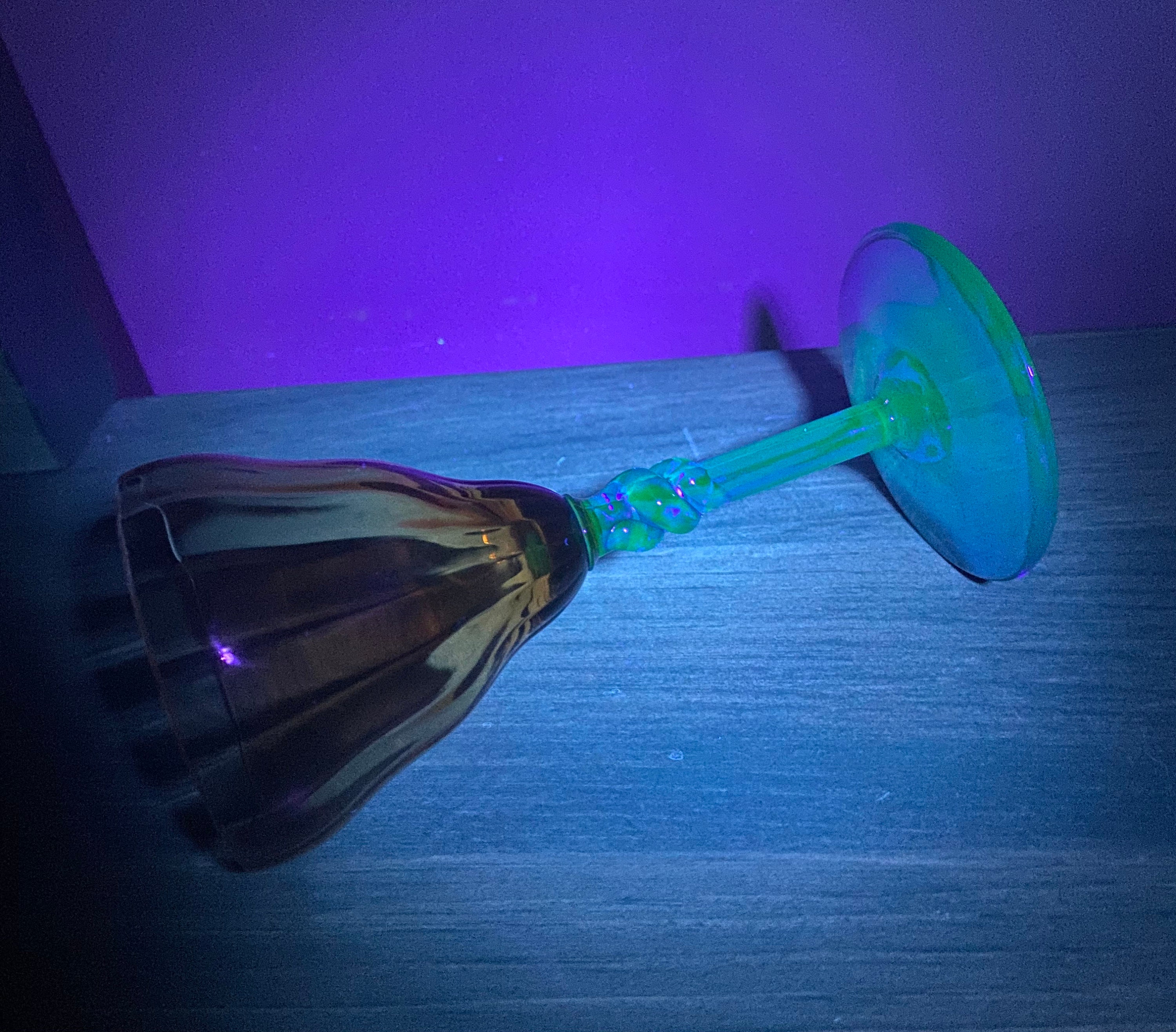 Adorable Tiny UV Reactive Stemmed Shot Glass - Etsy