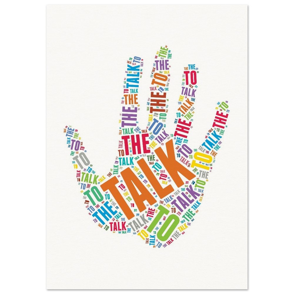 Talk to the Hand Colourful Sign Language Museum-quality Matte Paper ...