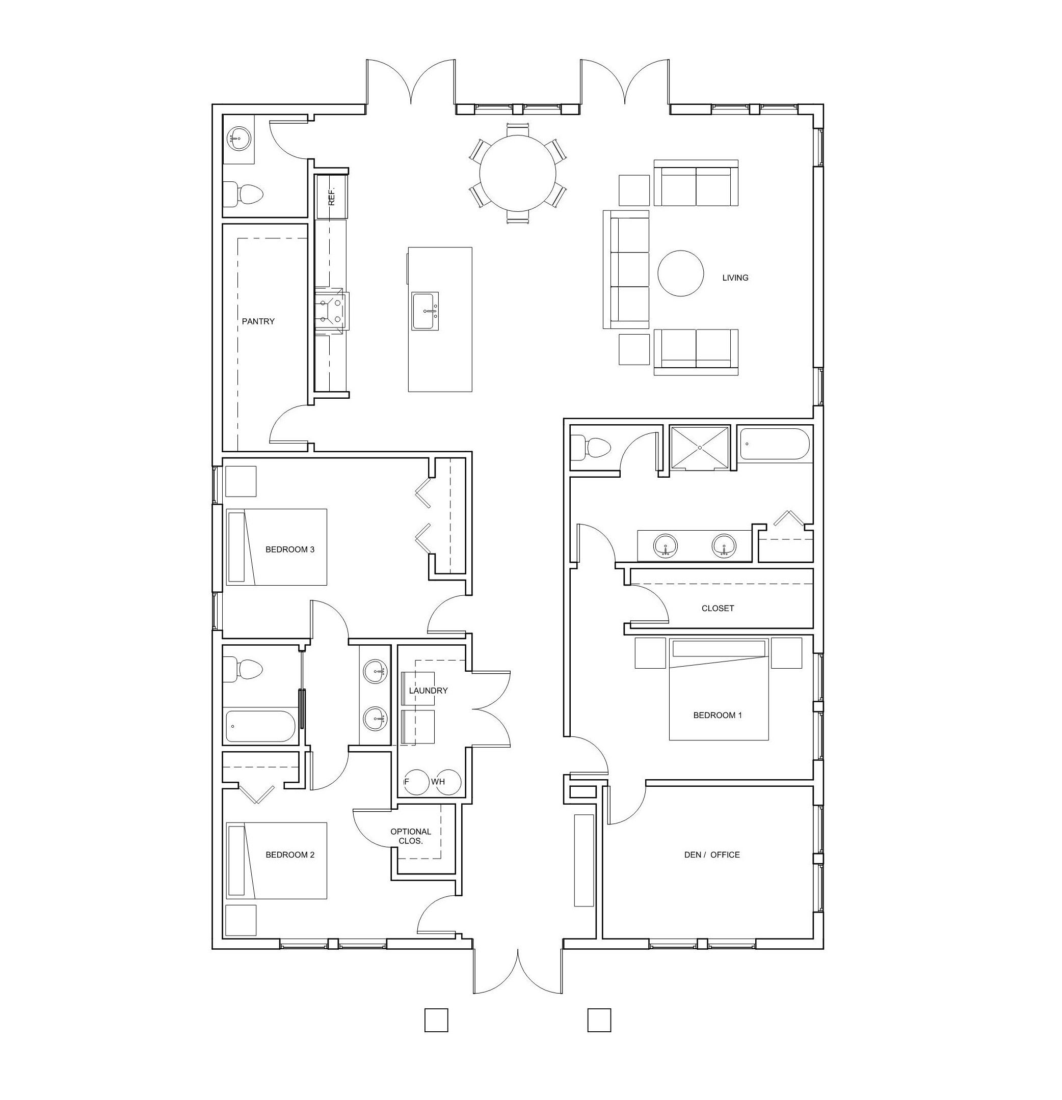 40' X 55' | 2,200 SF One Story House Plan - the Escape - Etsy