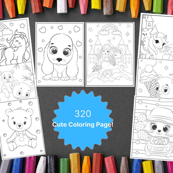 Mermaid Coloring Picture - Etsy