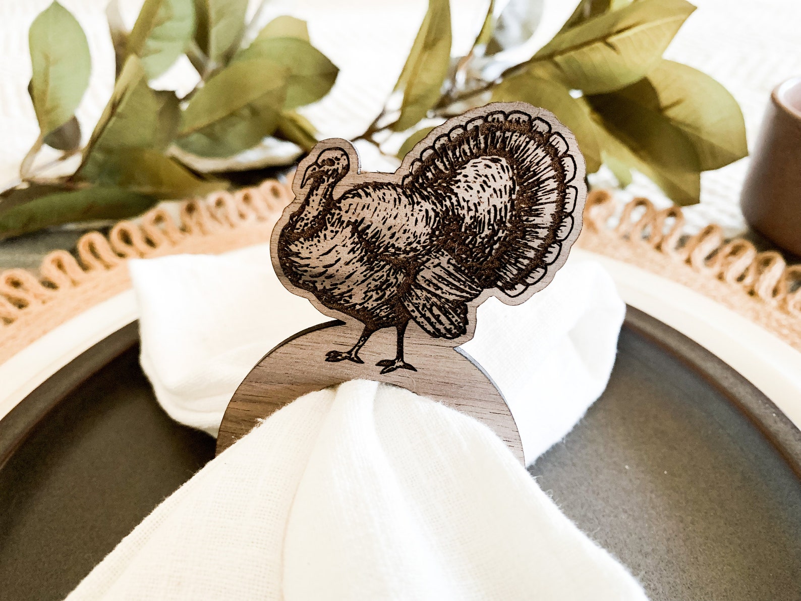 Wooden Pumpkin Napkin Rings for Thanksgiving Turkey Napkin - Etsy