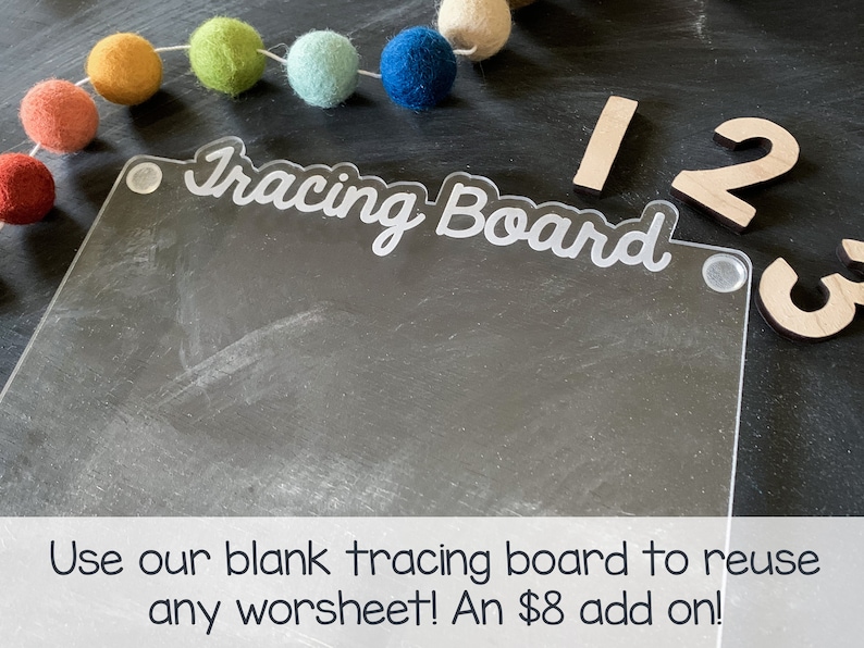 Letter Number and Shapes Tracing Board Bundle With Custom - Etsy