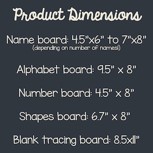 Letter, Number, and Shapes Tracing Board Bundle With Custom Name Sign ...