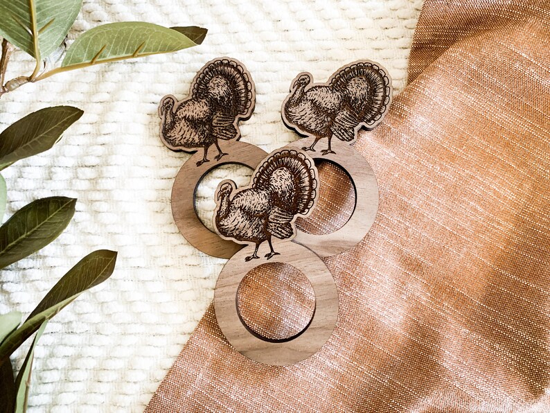 Wooden Pumpkin Napkin Rings for Thanksgiving Turkey Napkin - Etsy
