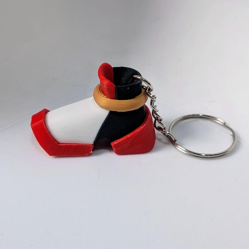 Shadow the Hedgehog Shoe Keychain - Custom 3D Printed - Retro Gaming ...