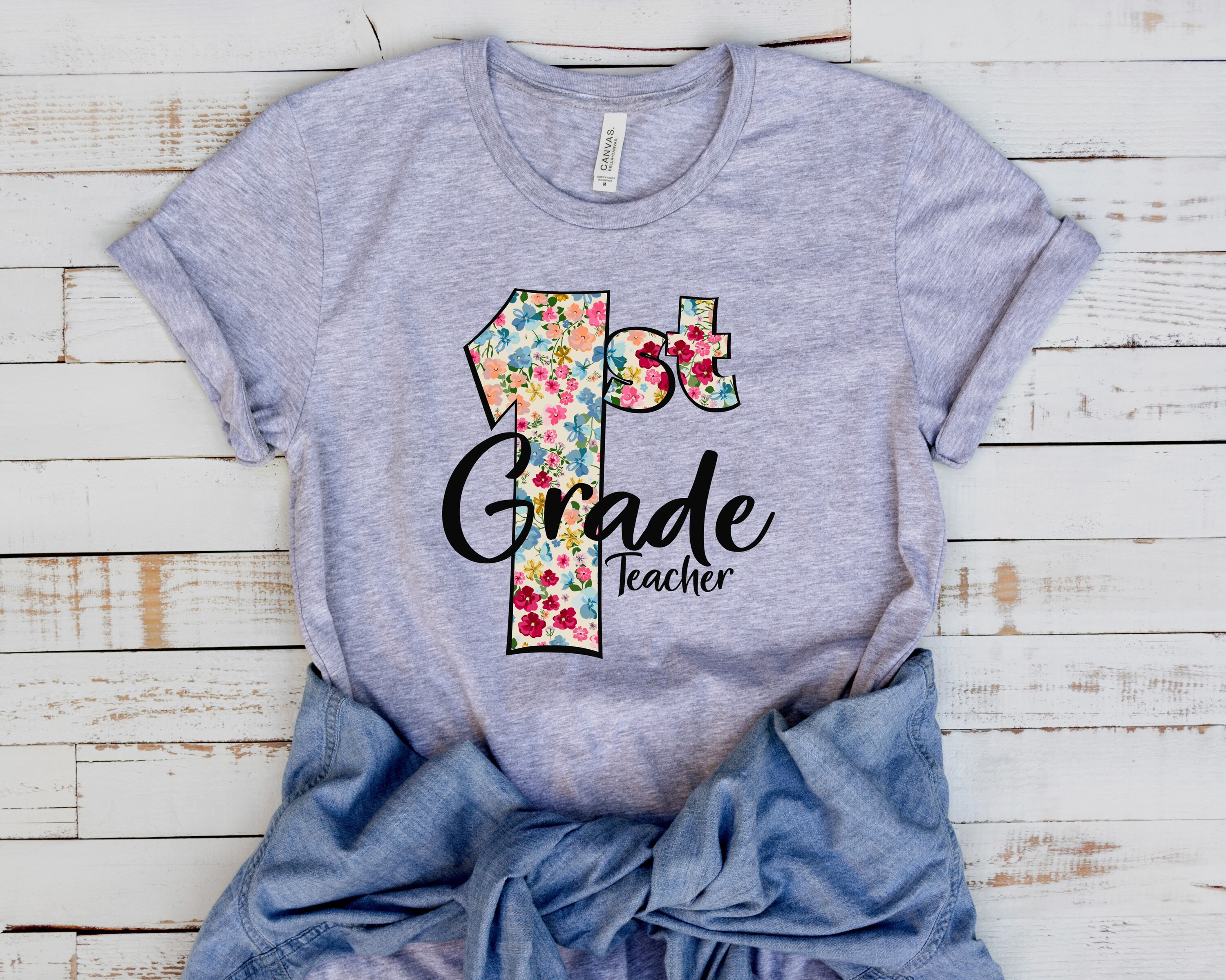 1st Grade Teacher Tshirt, First Grade Teacher Shirt Cute, First Grade ...