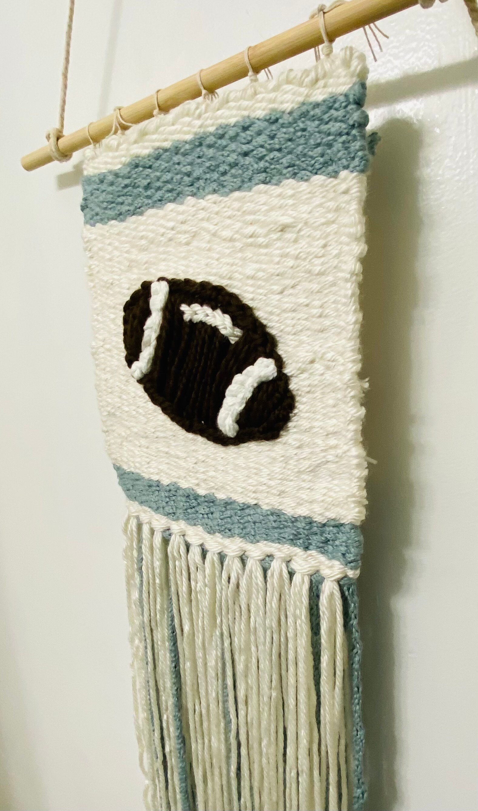 Football Wall Art Weaving Boy Nursery Decor Fiber Art - Etsy