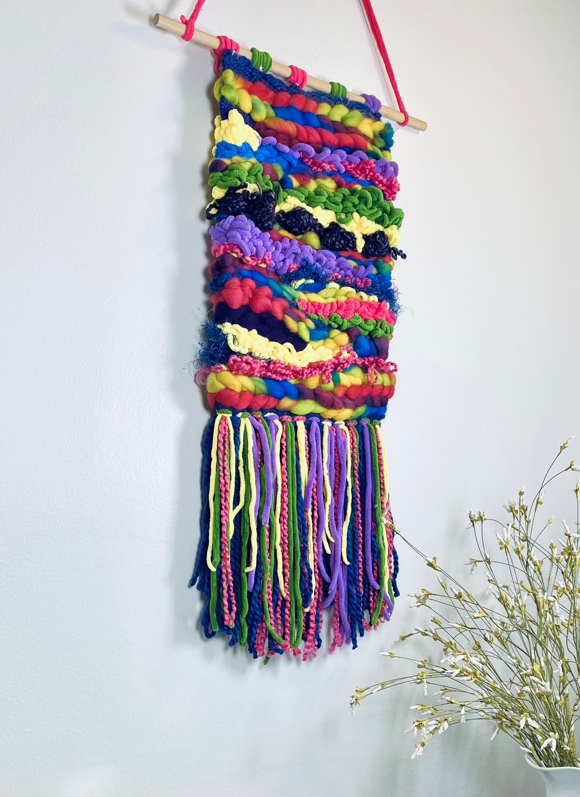 Retro Wall Art for Dorm Room, Colorful Tapestry Wall Hanging, Woven ...