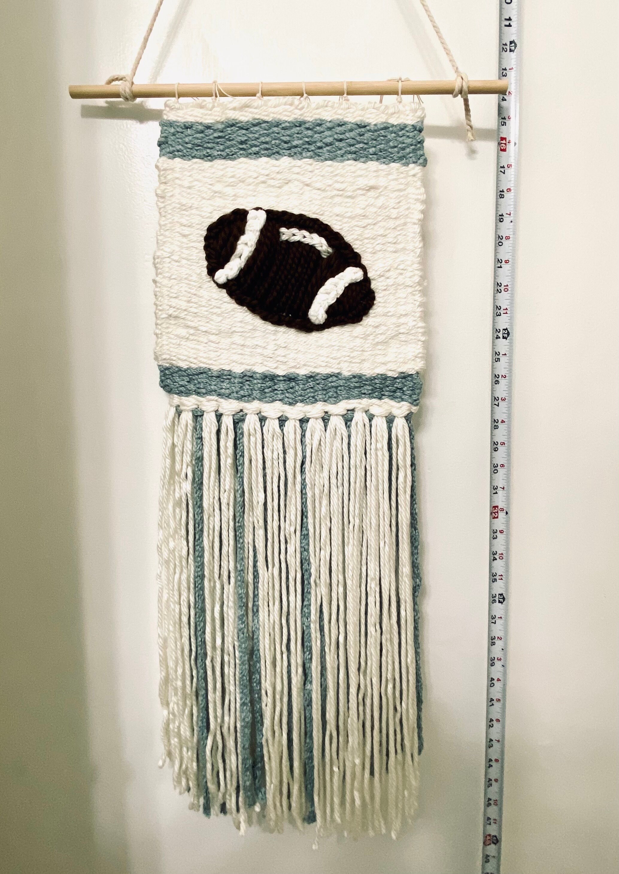 Football Wall Art Weaving Boy Nursery Decor Fiber Art - Etsy