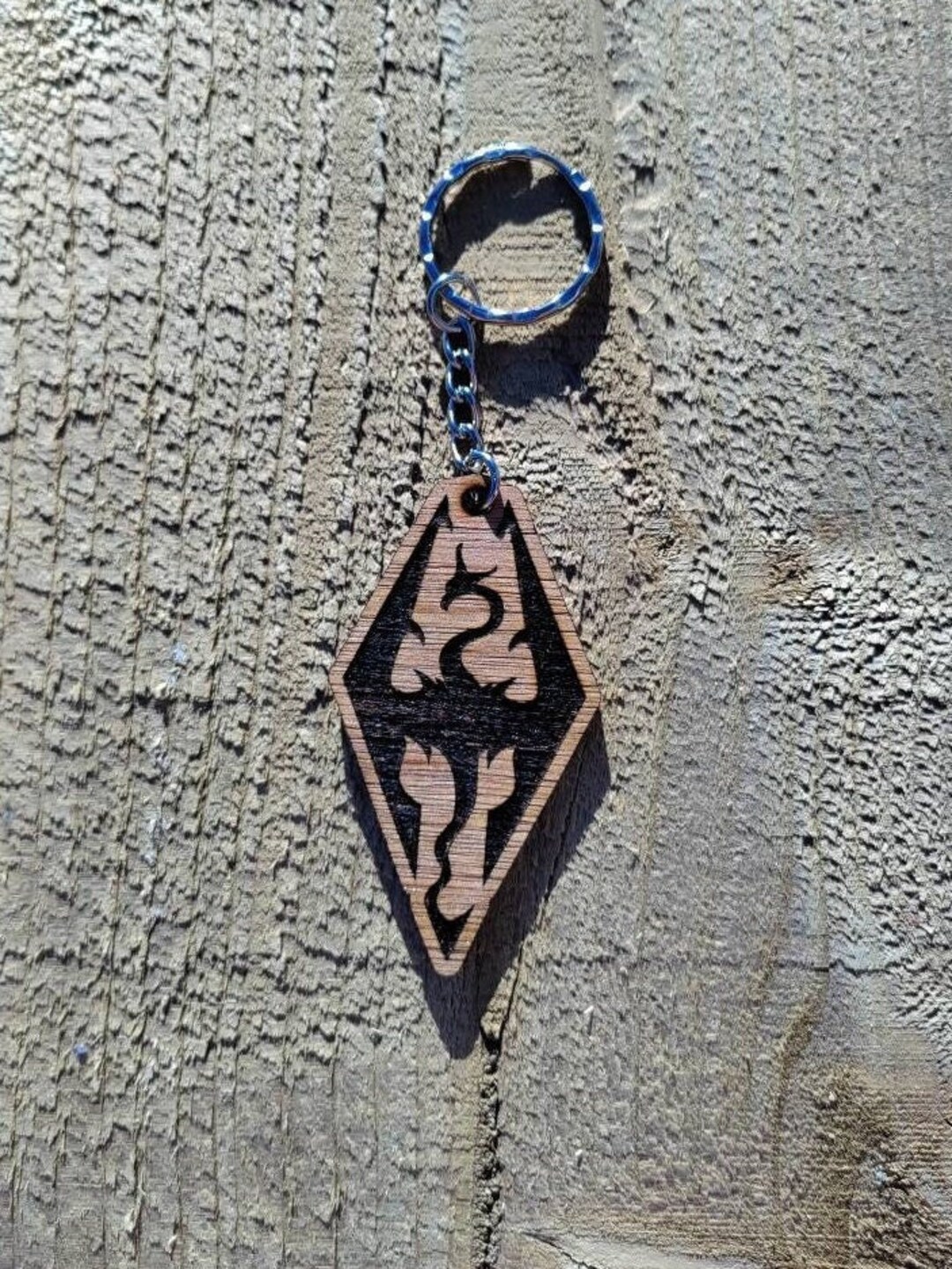 Laser Engraved Skyrim Keychain/keyring/bag Charm - Etsy