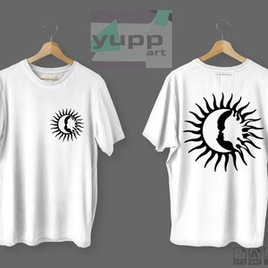 Sun and Moon Dxf Files Sun and Moon Laser Cut Sun and Moon Svg File for ...