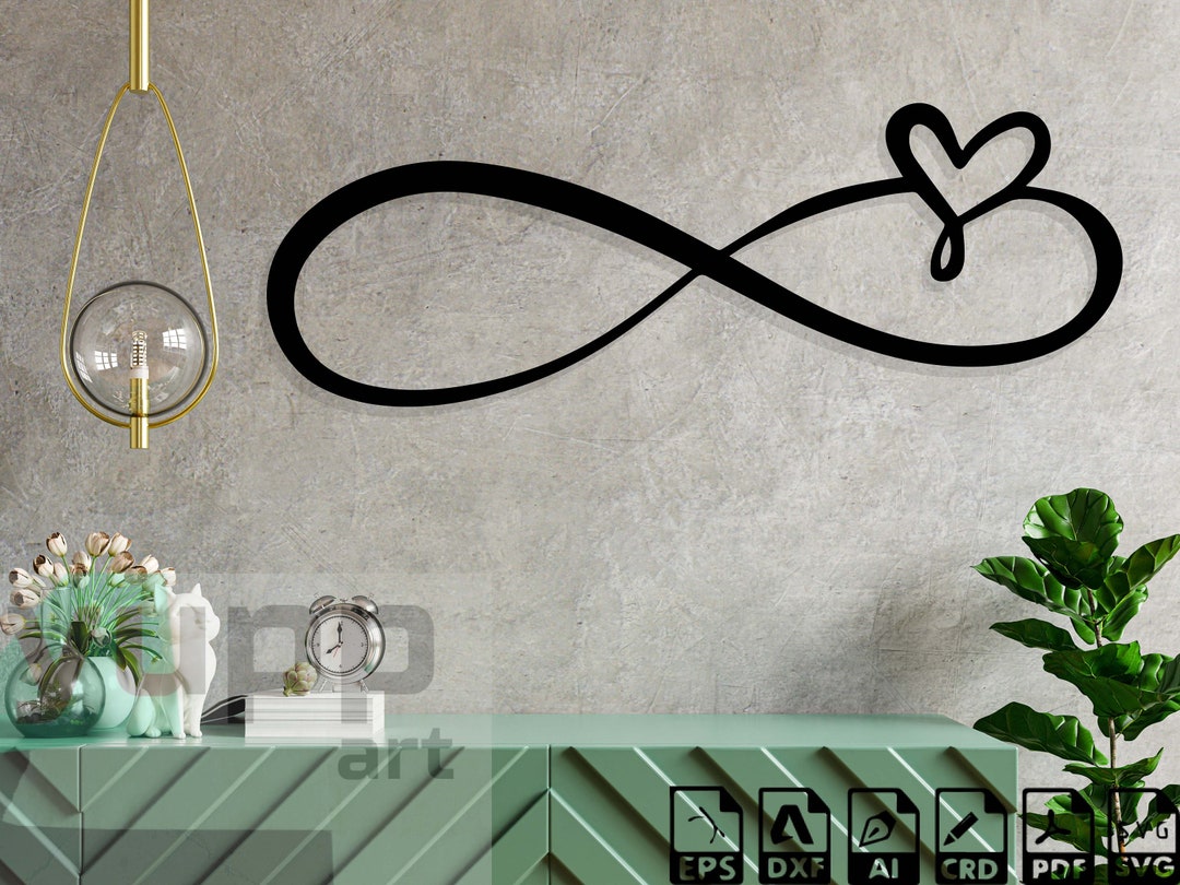 Infinity Heart Pintrest Metal Laser Cut Svg Dxf Pdf Engraving Decal ...