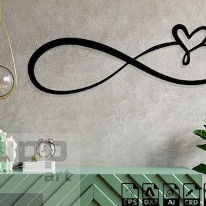 Infinity Heart Pintrest Metal Laser Cut Svg Dxf Pdf Engraving Decal ...