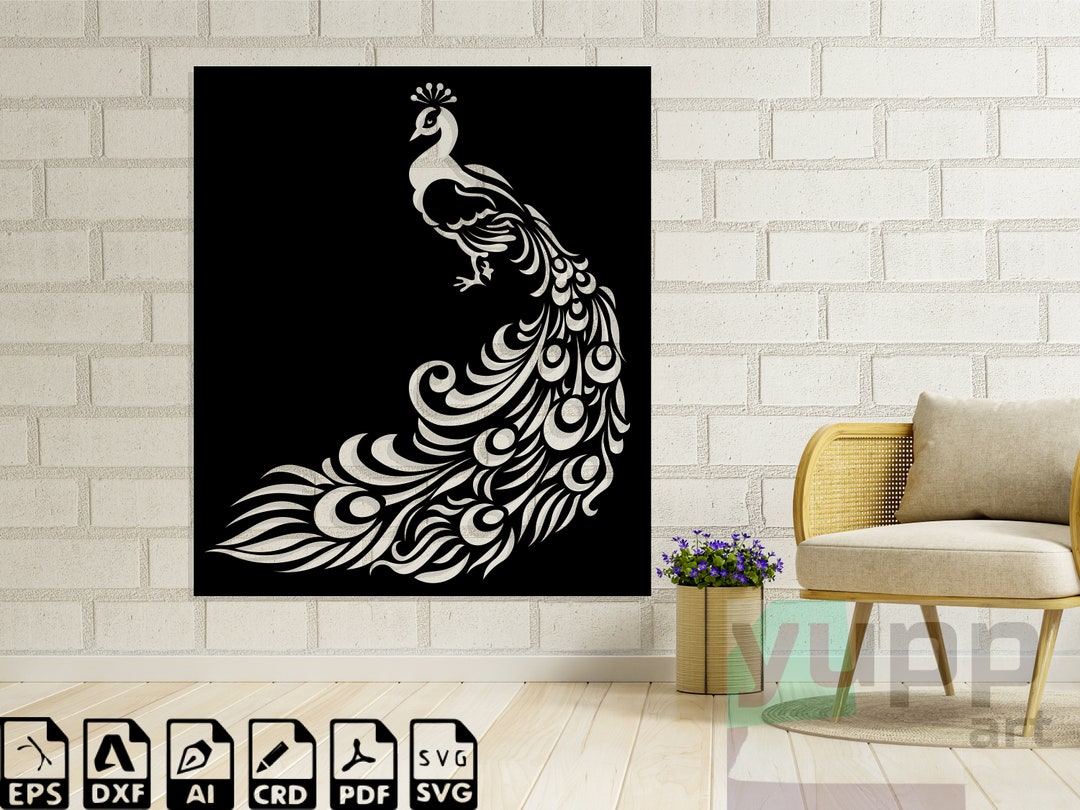 Peacock Svg for Cricut, Peacock Clipart, Bird Cnc Laser Cut Files ...