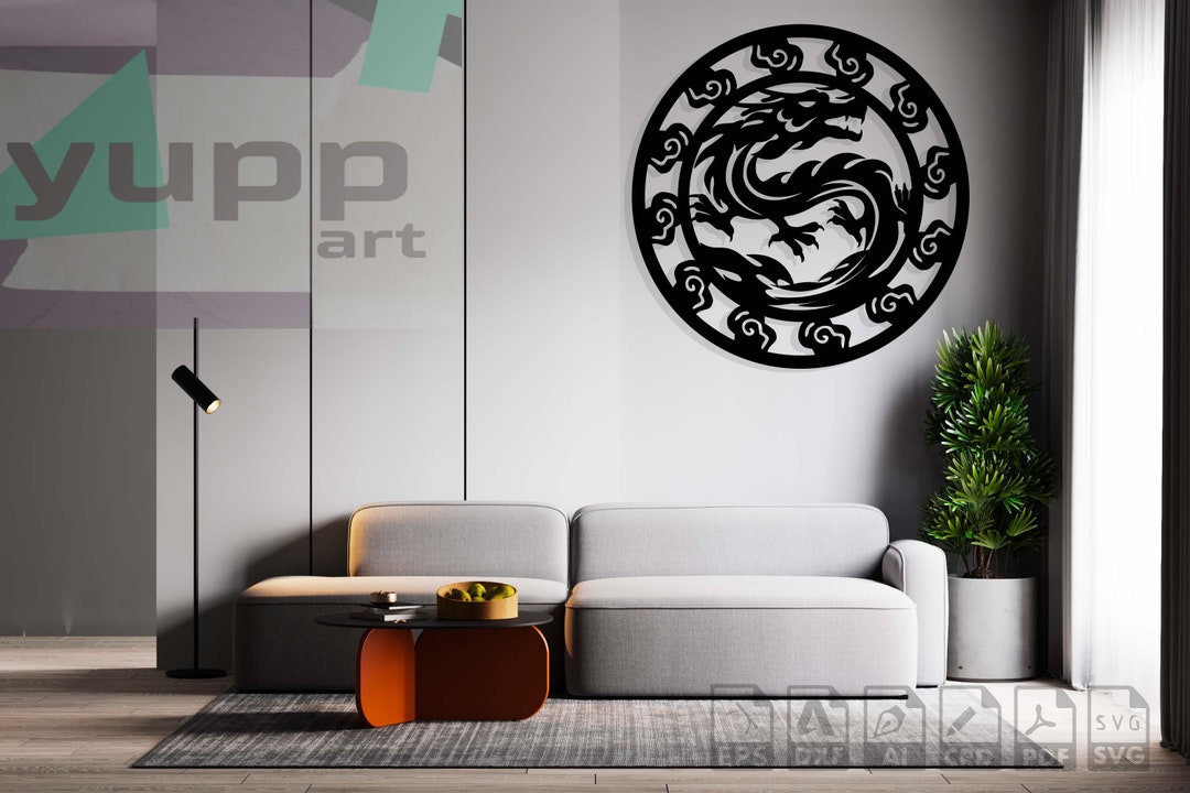 Dragon Dxf Files Dragon Laser Cut Dragon Svg File for Cricut Dragon ...