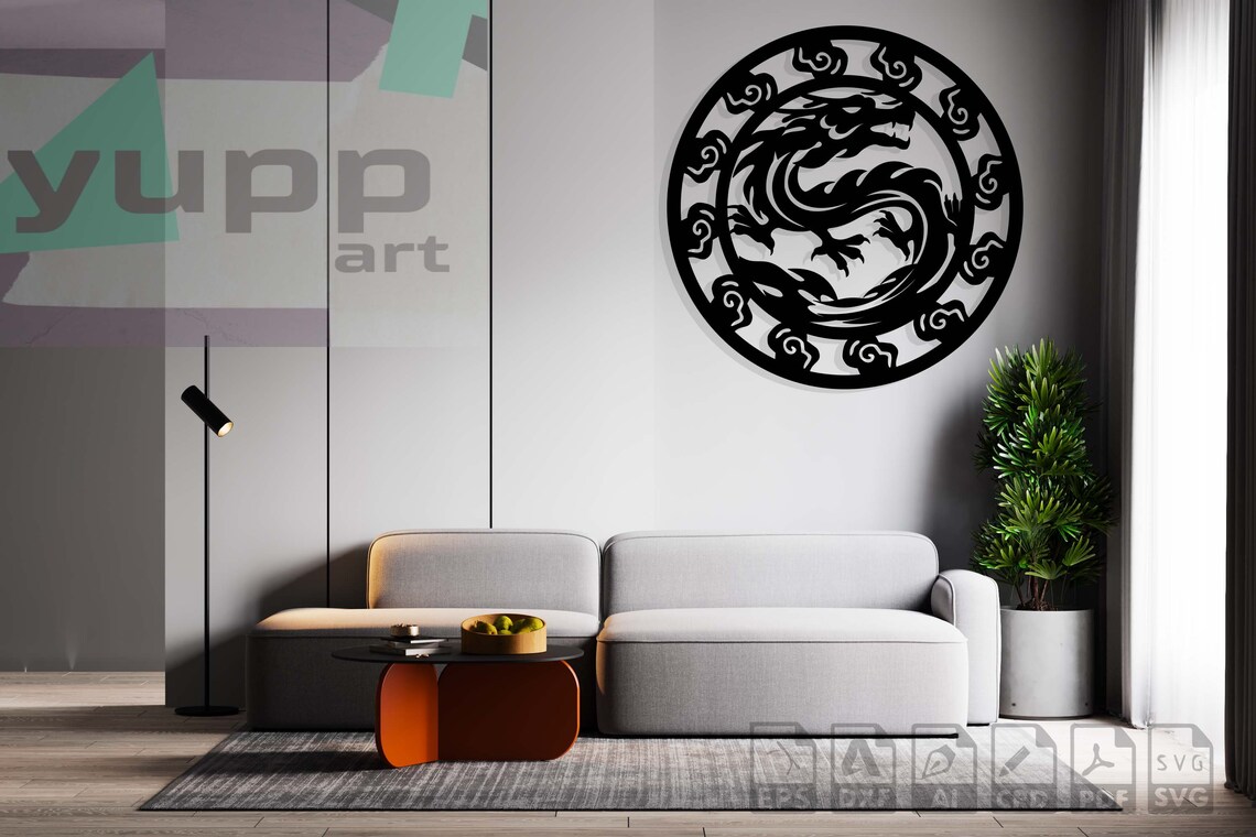 Dragon Dxf Files Dragon Laser Cut Dragon Svg File for Cricut - Etsy