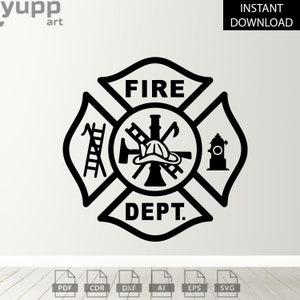 Firefighter Dxf Files Firefighter Laser Cut Christmas Firefighter ...