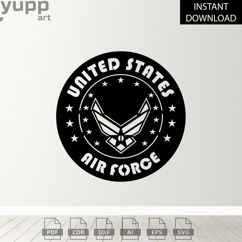 Us Air Force Svg, Dxf Cut Files, Laser Cut Us Air Force Svg File for ...