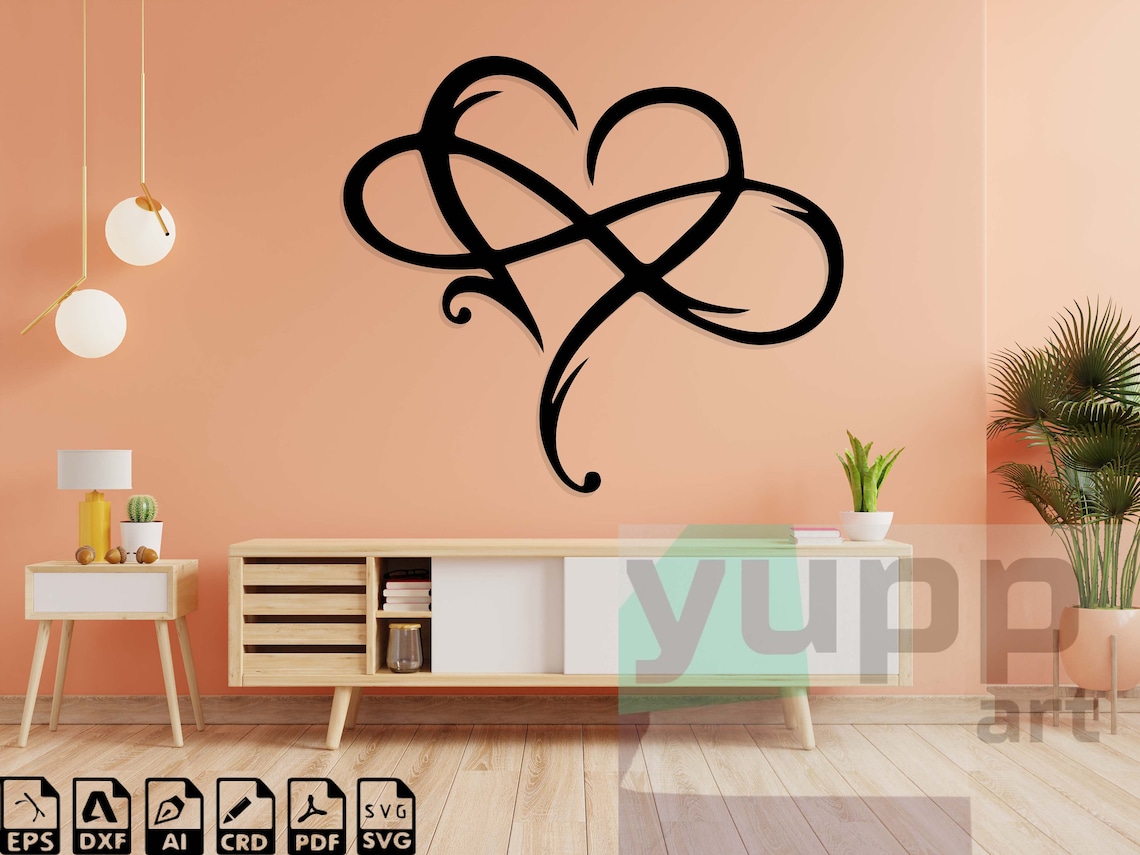 Infinity Heart Dxf Files Infinity Heart Laser Cut Infinity - Etsy