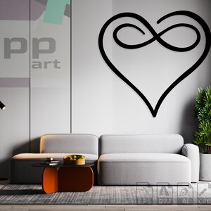 Infinity Heart Svg Files, Infinity Heart Dxf Laser Cut, Valentines Day ...