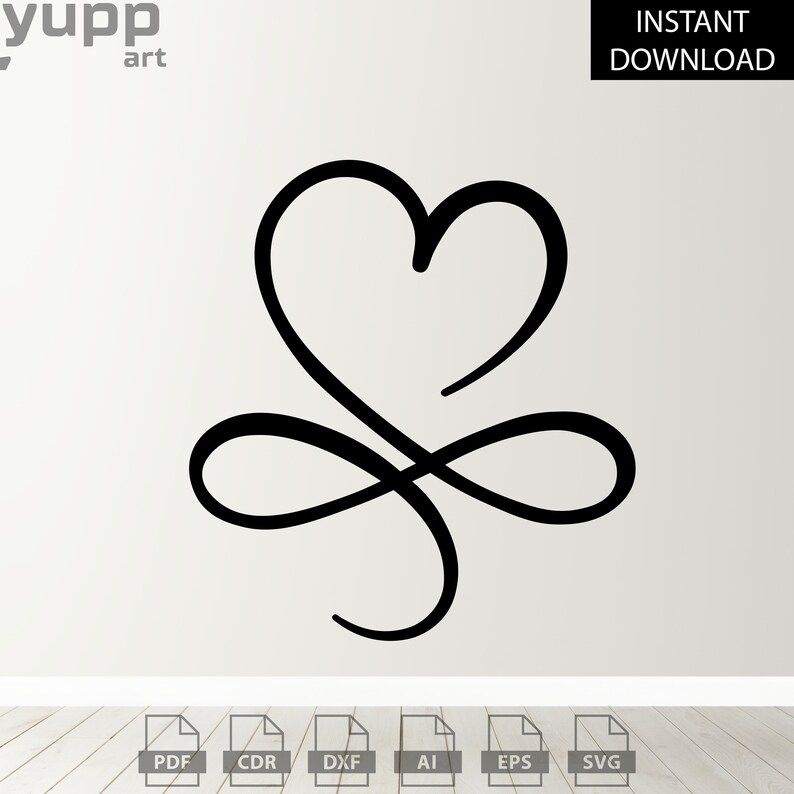 Infinity Heart Dxf Files Infinity Heart Laser Cut Infinity - Etsy