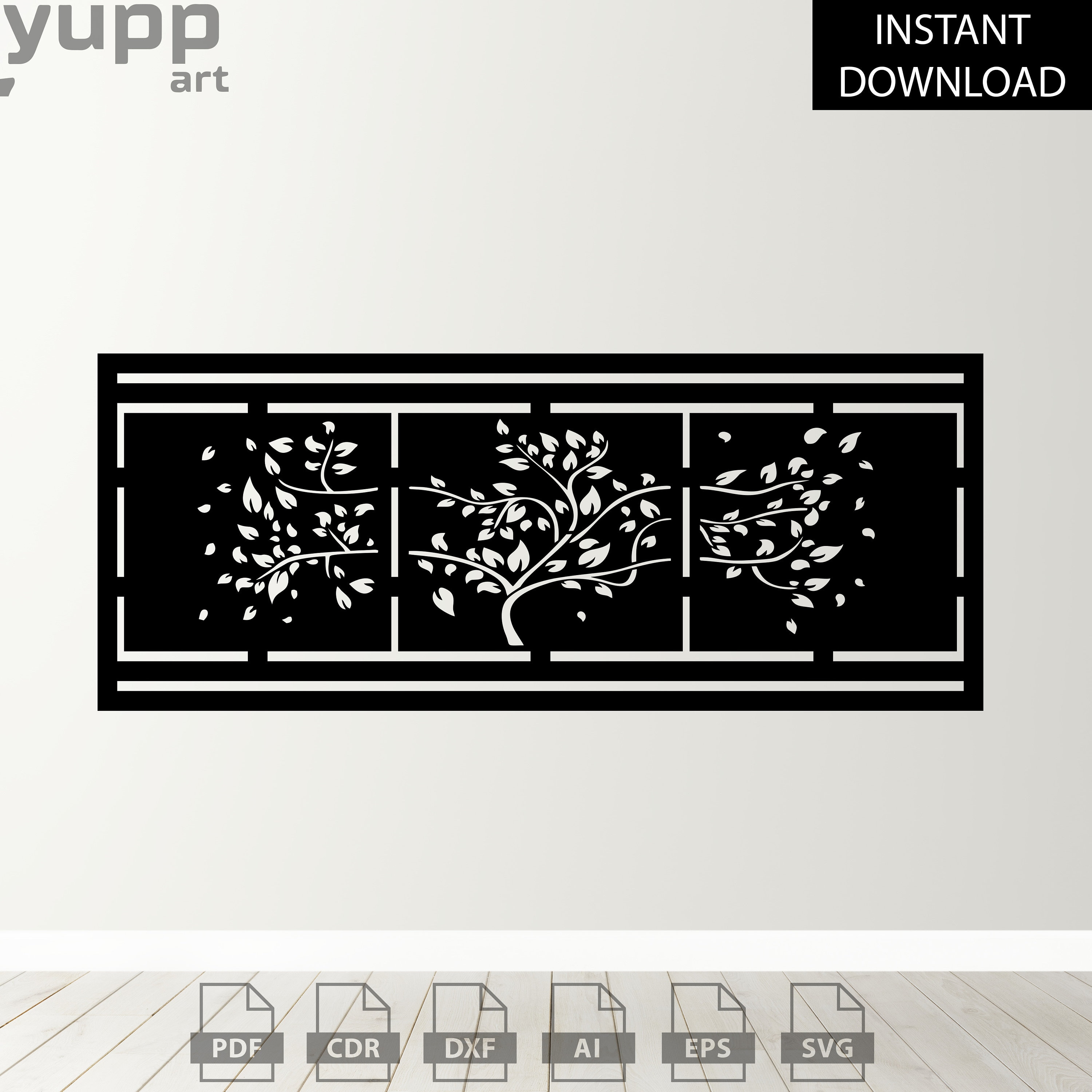 Tree of Life Panel Svg Family Tree Clipart Gate Screen Tree - Etsy ...