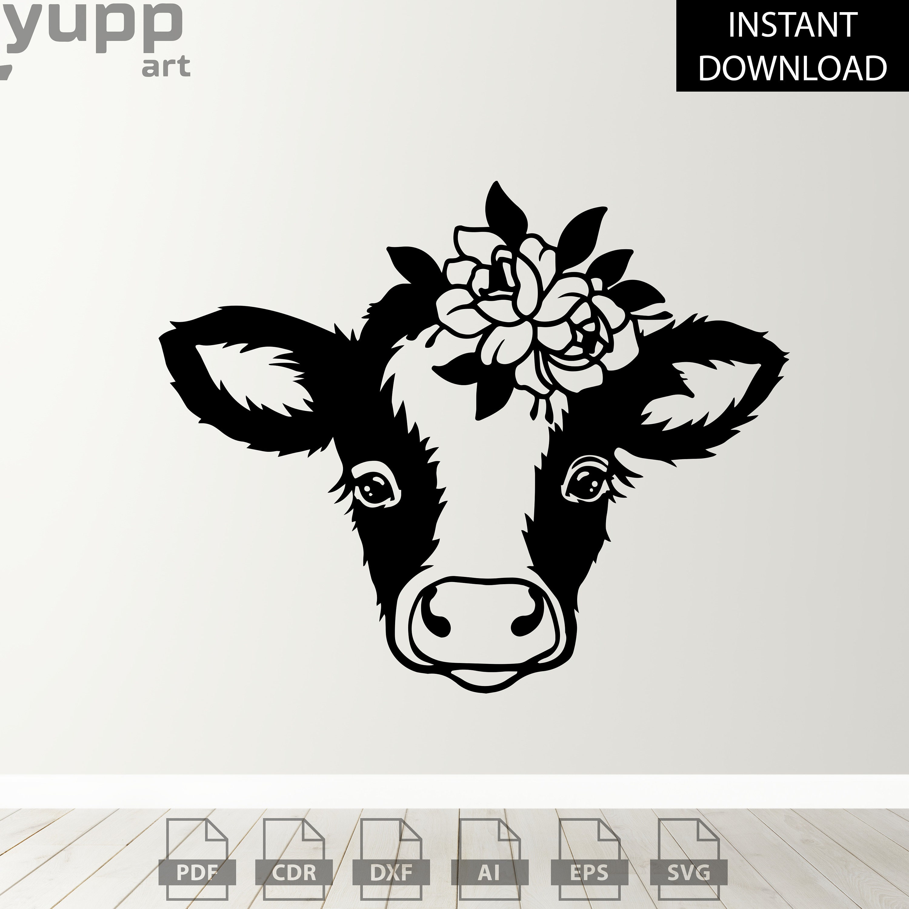 Cow Dxf Files Cow Laser Cut Cow Svg File for Cricut Cow Metal - Etsy ...