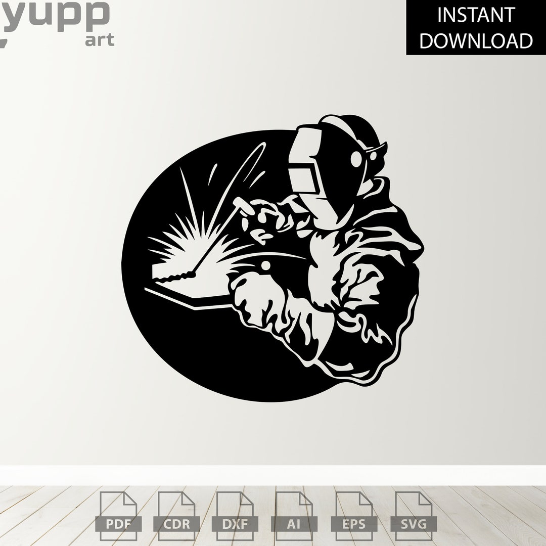 Ironman Welder DXF, Metalworking Vinyl and Laser Cut Files, Industrial ...