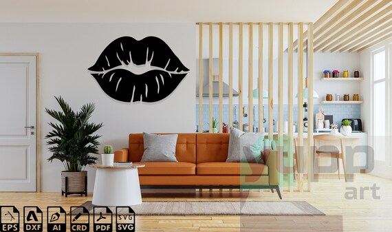 Lips Dxf Files Lips Laser Cut Lips Svg File for Cricut Lips - Etsy