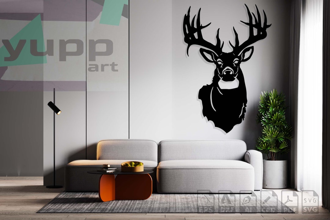 Deer Gazelle Laser Cut Svg Dxf Pdf Engraving Decal Silhouette Template ...