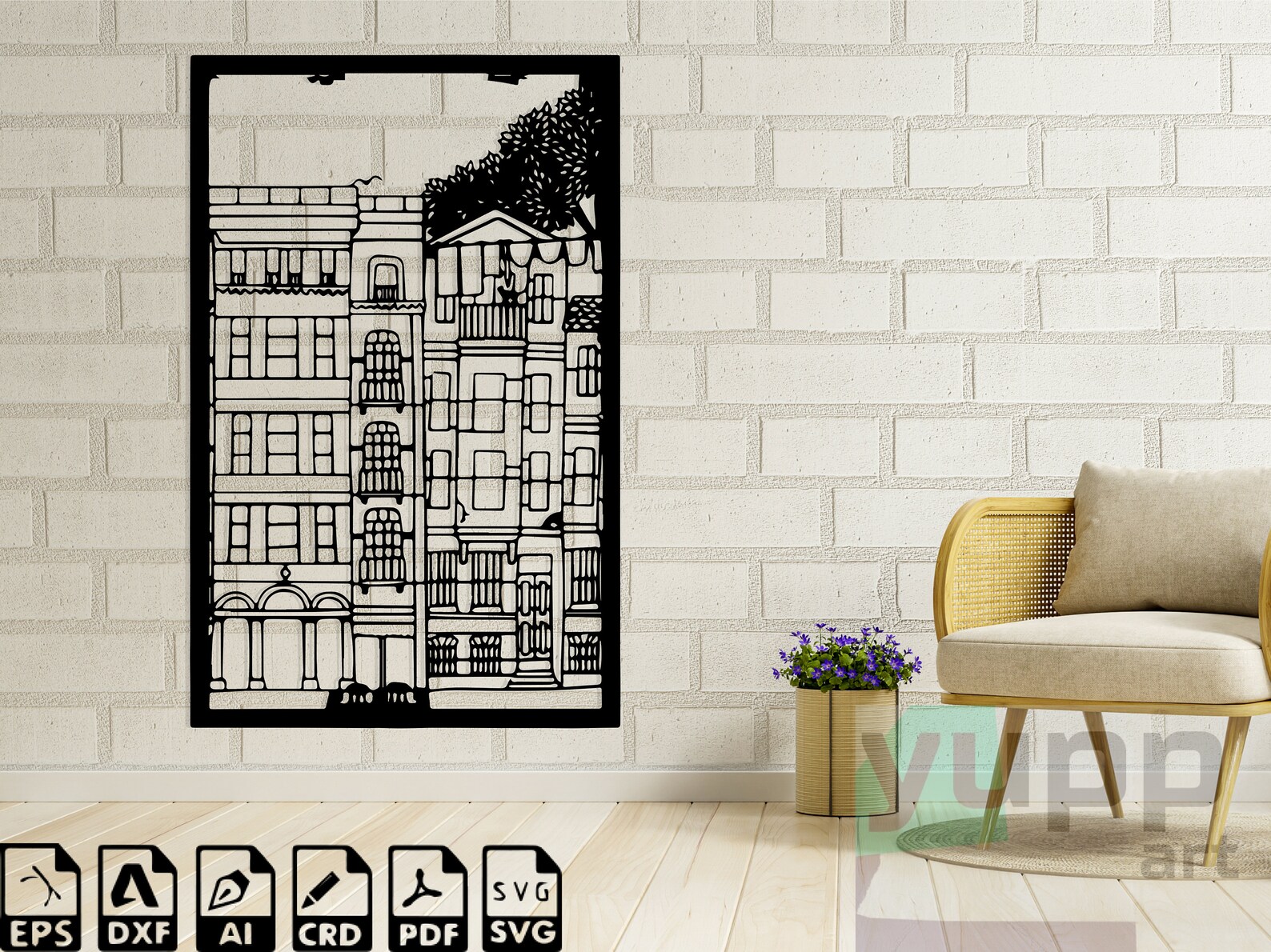 City Dxf Files City Laser Cut City Svg File for Cricut City Metal Wall ...