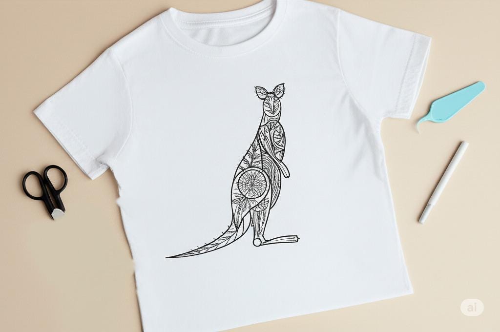 Mandala Kangaroo SVG, Zentangle Animal DXF, Australian Laser Cut File ...