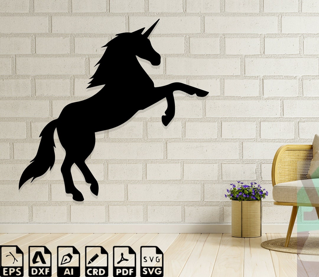 Unicorn Dxf Files Unicorn Laser Cut Unicorn Svg File for Cricut Unicorn ...