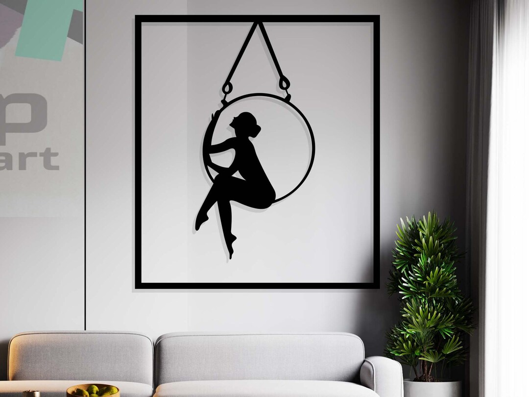 Aerial Yoga Svg File for Cricu Yoga Dxf Files Yoga Silhouette Laser Cut ...