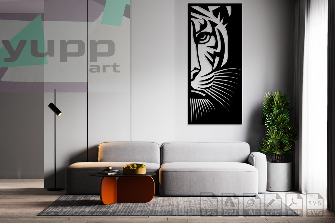 Tiger Dxf Files Tiger Laser Cut Tiger Svg File for Cricut - Etsy Australia